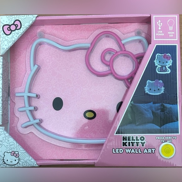 Hello Kitty | Wall Decor | Hello Kitty Led Wall Art Nwt Pink Cute ...